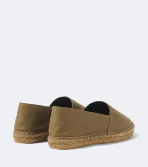 Saint Laurent Cassandre Gabardine Espadrilles - Green