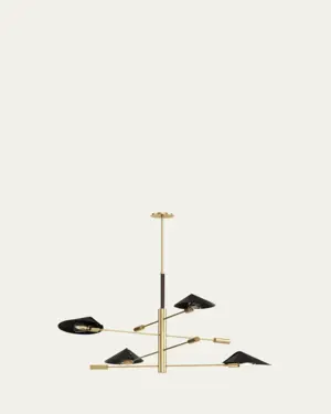 Studio M Cavalier 50" 4-light Chandelier - Natural Aged Brass