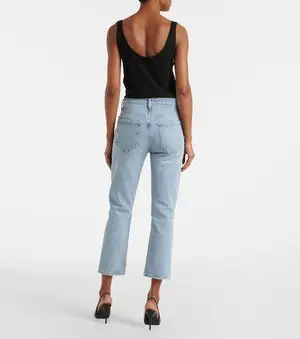 AGOLDE Riley High-rise Straight Jeans - Blue
