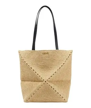 Loewe Puzzle Fold Medium Tote Bag - Beige