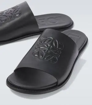 Loewe Flex Anagram Slides - Black