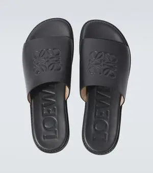 Loewe Flex Anagram Slides - Black
