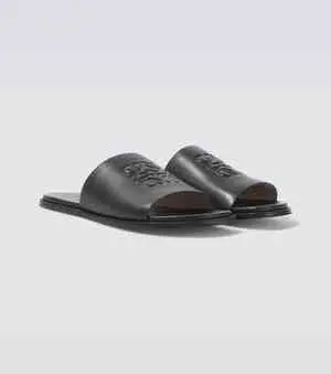 Loewe Flex Anagram Slides - Black
