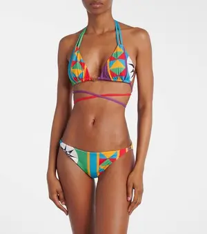 Loewe Paula's Ibiza Printed Bikini Top - Multicoloured