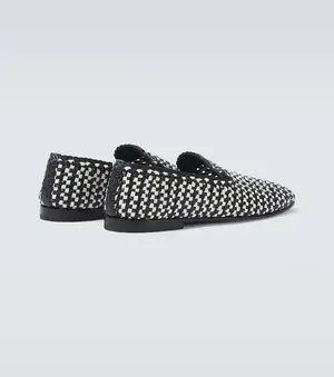 Dolce & Gabbana Woven Leather Slip-on Loafers