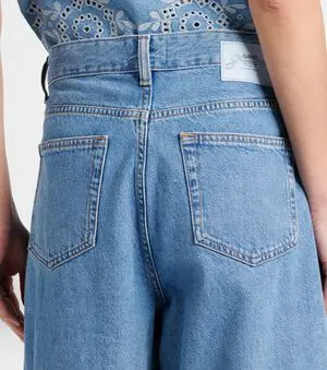 GANNI Broderie Anglaise Barrel-leg Jeans