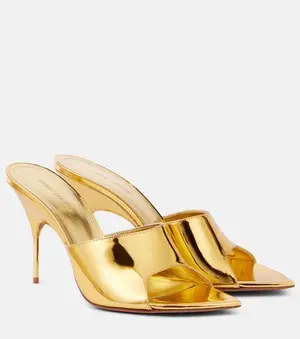 Amina Muaddi Metallic Shoes For Women