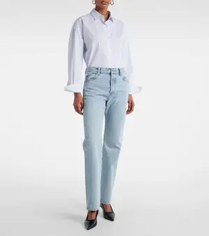 FRAME Staple High-rise Straight Jeans