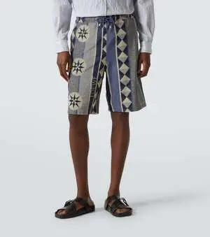 Loewe Printed Cotton-blend Terry Bermuda Shorts