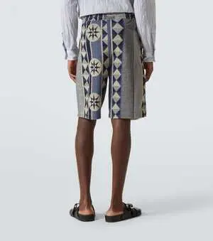 Loewe Printed Cotton-blend Terry Bermuda Shorts