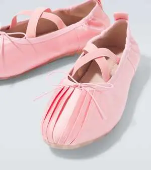 Simone Rocha Ballerina Grip Pleated Ballet Flats