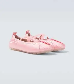 Simone Rocha Ballerina Grip Pleated Ballet Flats