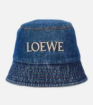 Loewe Paula's Ibiza Logo Denim Bucket Hat - Blue