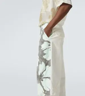 Dries Van Noten Floral Wide-leg Pants
