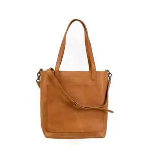 MADE FREE Leather Day Tote Bag - Camel