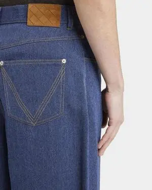 Bottega Veneta Wide-leg Drill Trousers - Indigo