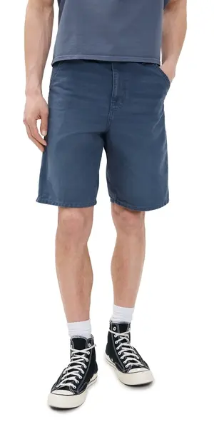 Carhartt Work In Progress Single Knee 9.5 Shorts - Dusky Blue (stone Canvas)