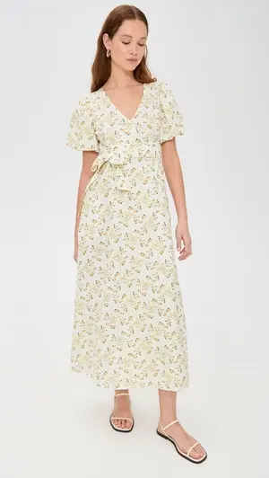 LA MAREGOLD Flora Wrap Maxi Dress