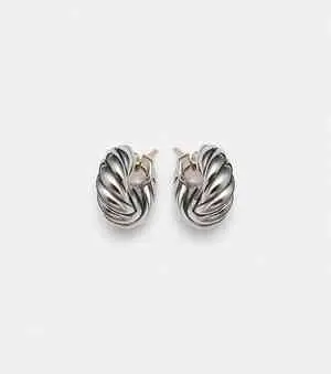 David Yurman Sculpted Cable Hoop Earrings - Silver