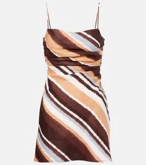 Faithfull The Brand Maryse Striped Linen Minidress - Multicoloured