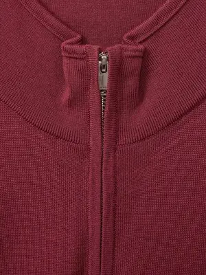 REISS Blackhall Maxwell Merino Wool Half-zip Polo Shirt