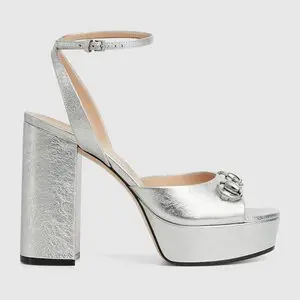 Women's Silver Gucci Sandals