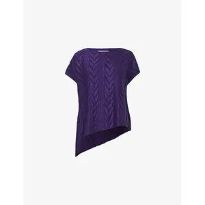 LEEM Geometric-pattern Plisse Woven Top