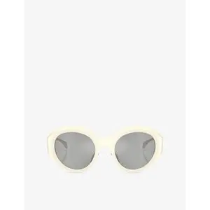 Moncler Me8005 Futuro Round-frame Sunglasses - White
