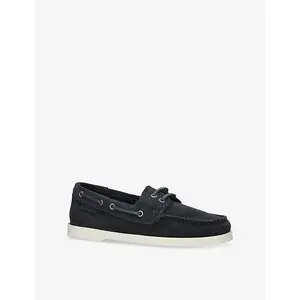 Manebí Hamptons Suede Boat Shoes - Navy