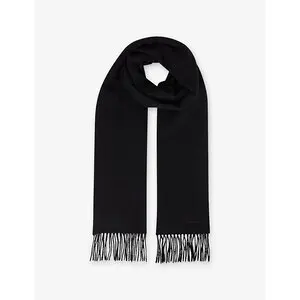 REISS Picton Wool And Cashmere Scarf - Black