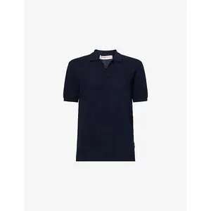 Orlebar Brown Roddy Open Mesh-stitch Woven Polo Shirt