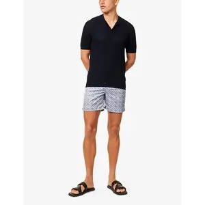 Orlebar Brown Roddy Open Mesh-stitch Woven Polo Shirt