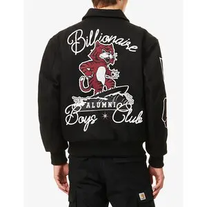 BILLIONAIRE BOYS CLUB Alumni Embroidered Varsity Jacket