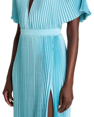 L'IDEE Anais Pleated Maxi Dress