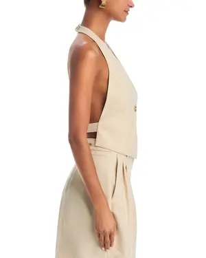 Ronny Kobo Lido Halter Vest - Ivory