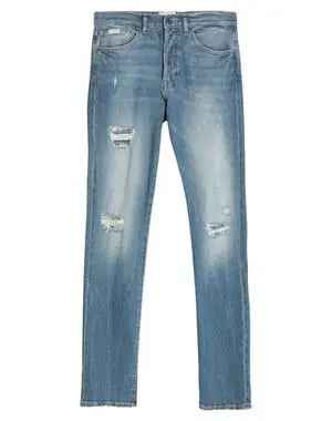 Guess Straight-leg Jeans With Leather Trims