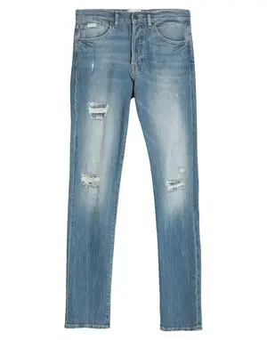 Guess Straight-leg Jeans With Leather Trims