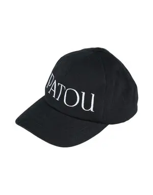 PATOU Cotton Gabardine Baseball Cap - Black