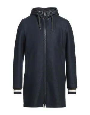 Herno Resort Coat In Virgin Wool Blend - Navy