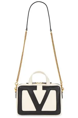Valentino Garavani Viva Superstar Small Duffle Bag - Butter White & Nero