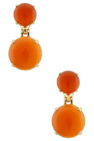 VALERE Galaxias Earrings - Red Jade & Gold