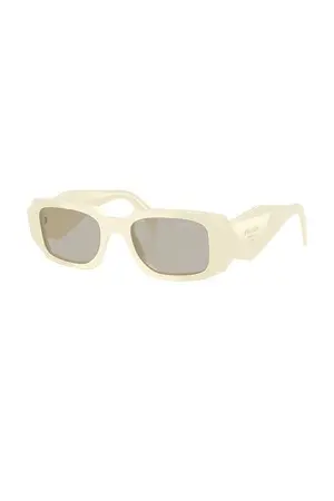 Prada Rectangular Sunglasses - White Milk