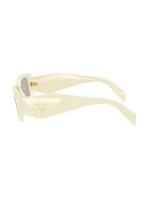 Prada Rectangular Sunglasses - White Milk