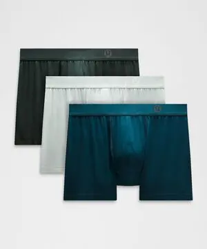Lululemon Always In Motion Boxer Brief 3 - Indochine Blue/pelican/rainforest Green