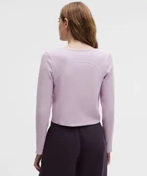 Lululemon Cotton-blend Henley Long-sleeve Shirt - Lilac Ether
