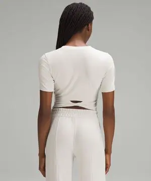 Lululemon Twist-back Ribbed Short-sleeve Shirt