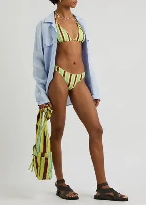 DAMSON MADDER Striped Bikini Bottom - Multicoloured