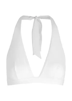 Max Mara Ariella Halterneck Bikini Top - White