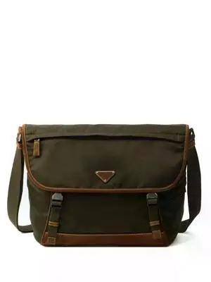 Prada Triangle-logo Messenger Bag - Green
