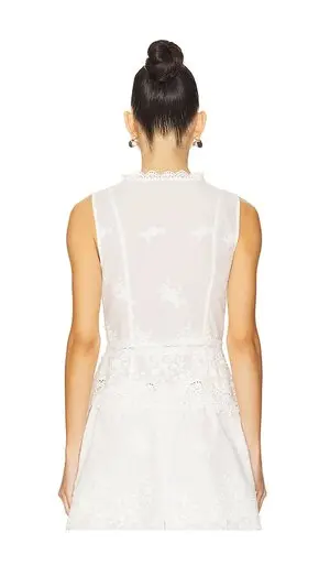 WeWoreWhat Lace Button Up Top
